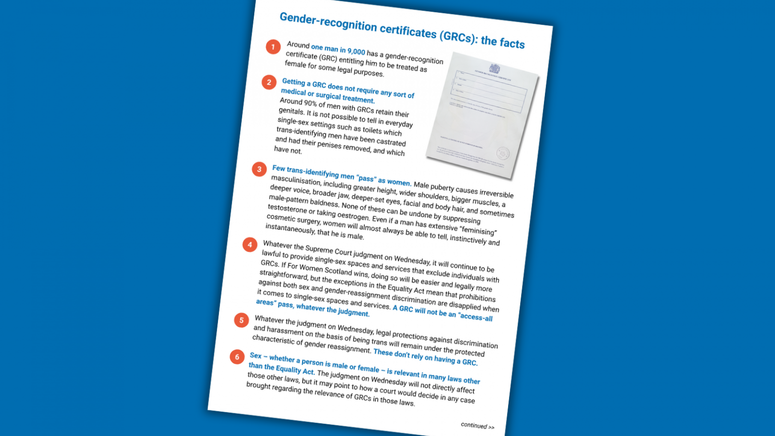 Gender Recognition Certificates Grcs The Facts Sex Matters