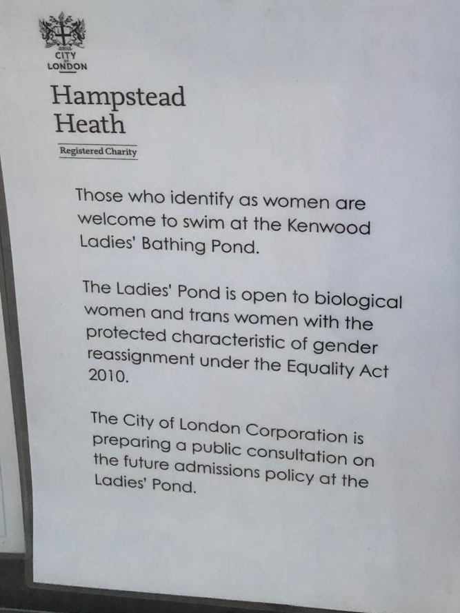 Hampstead ponds: we have filed our case! - Sex Matters